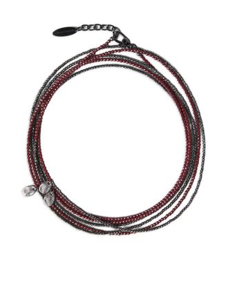 Brunello Cucinelli bracelet multi-tours &agrave; design ajustable - Argent