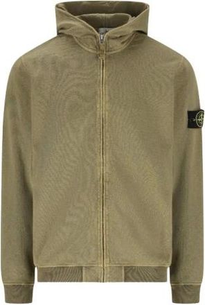 Stone Island Homme, Sweatshirts et sweats &agrave; capuche, Vert, Taille: S Sweat &agrave; capuche zipp&eacute;