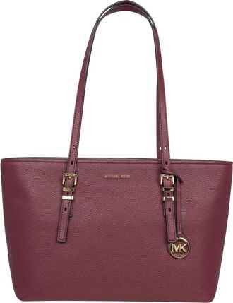 Michael Kors Femme, Sacs, Rouge, Taille: ONE Size Sac Fourre-tout en Cuir Bordeaux avec D&eacute;tails Dor&eacute;s