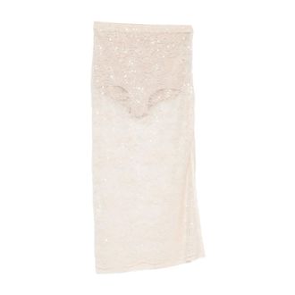 Patrizia Pepe Femme, Jupes, Blanc, Taille: 40 FR Jupe Midi en Dentelle