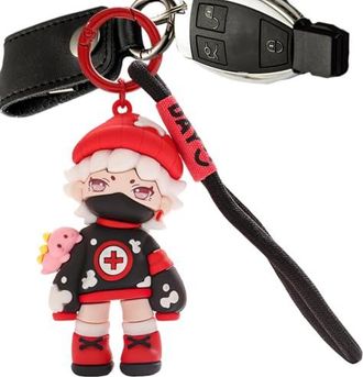 Generic porte-cl&eacute;s anim&eacute;, porte-cl&eacute;s anim&eacute;, porte-cl&eacute;s accessoires cr&eacute;atifs - Belle figurine danime, porte-cl&eacute;s cr&eacute;atif pour amis, famille ou amoureux, rouge 