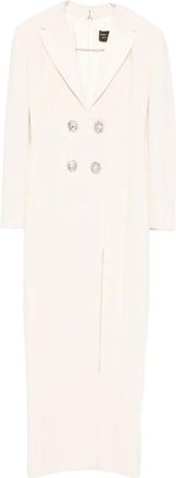 Simona Corsellini Femme, Robes, Blanc, Taille: 38 FR Long Blazer Dress