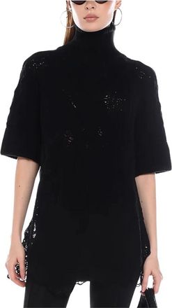 Ermanno Scervino Femme, Pulls, Noir, Taille: 36 FR Maglia Manica Corta
