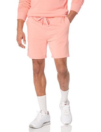 Amazon Essentials Herren Leichte French-Terry-Shorts (erhältlich in Big & Tall), Pfirsich, XXL