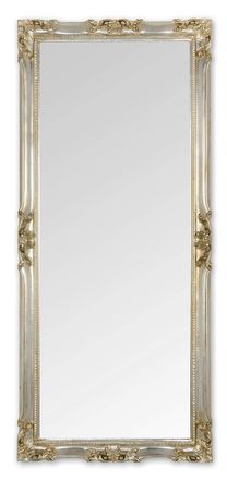 MO.WA Wandspiegel Spiegel klassisch Barock 62x142 Blattsilber Antik Ganzkörperspiegel Holzrahmen Bodenspiegel Flurspiegel Garderobespiegel Antike Spiegel Ma