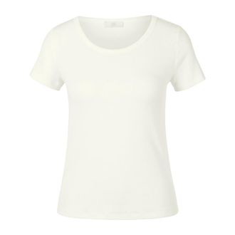 Riani Rib Jersey Sporty Shirt - - Tops - Damen - Wei&szlig; - XL