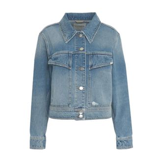 Closed Veste en Denim Bleu Courte - Femme - Vestes - Bleu - Taille: 42 FR