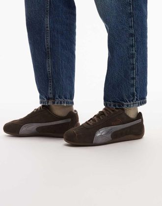 Puma Speedcat Lux - Baskets - Marron et argenté métallisé-Brown