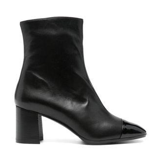 Carel Schwarze Lederstiefeletten mit Blockabsatz - - Shoes - Damen - Schwarzk - 41 EU