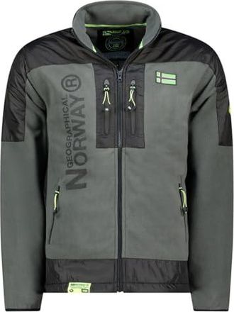 Geographical Norway TULENE Homme - Polaire Sans Capuche Chaude et Confortable, Veste Zipp&eacute;e Douce Id&eacute;ale pour lHiver, la Randonn&eacute;e et les Activit&eacute;s Outdoor (Gris Fonce XX