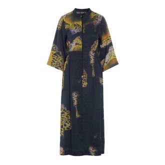 Bitte Kai Rand Tsuki Robe &agrave; col en V - Femme - Robes - Multicolore - Taille: 38 FR