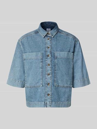 Emily van den Bergh Relaxed Fit Hemdbluse in Denim-Optik