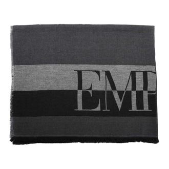 Emporio Armani Foulard &agrave; Logo Oversize &agrave; Rayures - Homme - Accessoires - Multicolore - Taille: ONE Size