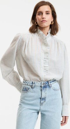 La Redoute Collections Chemise Ray&eacute;e Col Victorien Signature Charlene