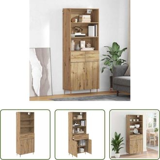 vidaXL vidaXL Esszimmer - Highboard Artisan-Eiche 69,5 x 34 x 180 cm Holzwerkstoff