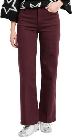 Kaos Kaos, Femme, Jeans, Rouge, Taille: W27 Jean Large Coupe 5 Poches