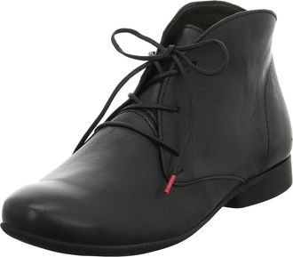 Think Damen Guad chromfrei gegerbte Leder gefütterte Stiefelette, 0000 SCHWARZ, 39.5 EU