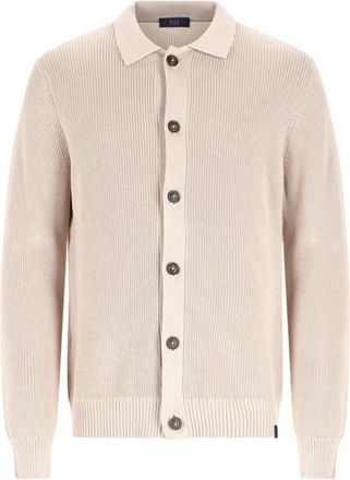 Fay Baumwollstrick-Cardigan - - Knitwear - Herren - Beige - XL