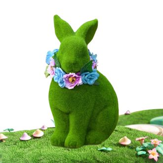 Generic Osterhasenfiguren - Skulptur des Hasen aus Harz, handbemalte Weihnachtsdekorationen, Gartenornament, Blumenornament, dekorativ, widerstandsf&auml;hig gegen