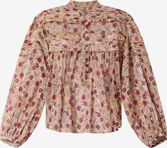 Isabel Marant Top Doane - Femme - &Eacute;cru-framboise - Taille34 - Marant &Eacute;toile