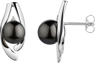 Diamonds By Ellen K. Ohrstecker 585/- Weißgold Tahiti und Diamant