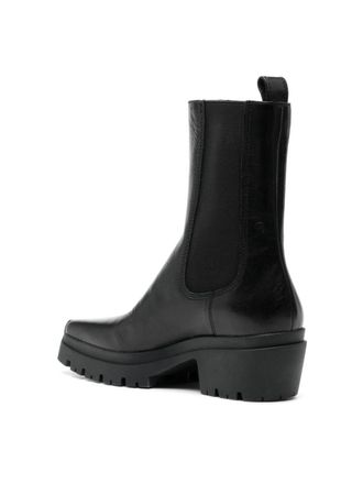 Alexander Wang Womens Terrain Boots Black Leather Rubber Sole