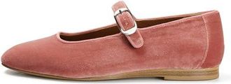 Generic Chaussures Plates Confortables en Velours pour Femmes, Ballerines &eacute;l&eacute;gantes avec Bride &agrave; la Cheville et Boucle, Chaussures Mary Jane &agrave; Bout Rond Ferm&eacute;