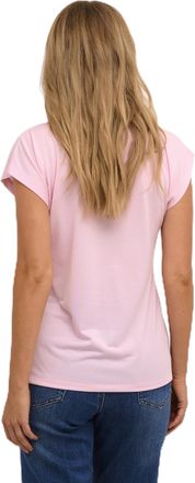 Kaffe T-Shirt KAlise Damen T-Shirt Kurzarm V-Ausschnitt Basic Shirt M, Pink Mist