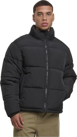Urban Classics Herren Winterjacke Crinkle Puffer Jacket, l&auml;ssige Steppjacke mit Knitteroptik, hoher Kragen, Regular Fit, Gr&ouml;&szlig;en S - 5XL