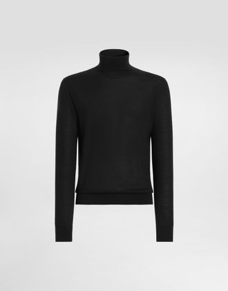 Dolce & Gabbana Rollkragenpullover Aus Kaschmir - Mann Strickwaren Braun 52