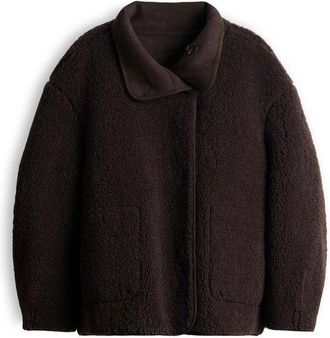 OPUS Winterjacke Haella aus weichem Teddypl&uuml;sch Gerader Schnitt mit Stehkragen und zwei Tragevarianten