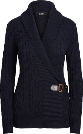 Ralph Lauren Femme, Pulls, Bleu, Taille: 36 FR Cardigan Bleu Marine Bouclé