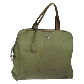 Prada Sac &agrave; main en nylon Pre-owned - Femme - Pre-owned - Vert - Taille: ONE Size