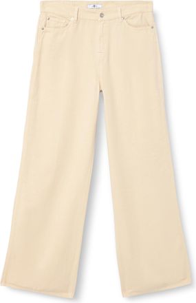 7 For All Mankind Damen Lotta Linen Pants, Weiß, 24 EU