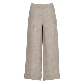 D.exterior Femme, Pantalons, Brun, Taille: 40 FR Wide Pantalons