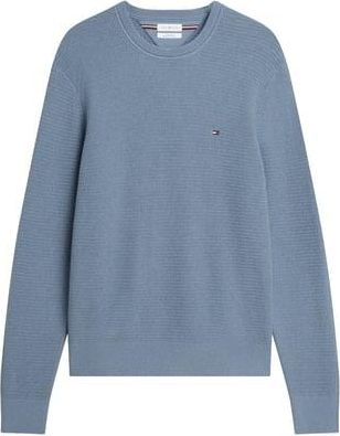 Tommy Hilfiger Pull droit col rond en coton et cachemire