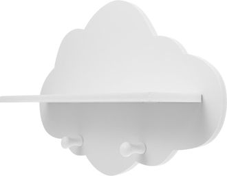 Angoily Schwebendes Wandregal Wolkenform Wei&szlig; Stanzfreies Holzregal Klein Wandablage f&uuml;r Wohnzimmer Schlafzimmer K&uuml;che Badezimmer