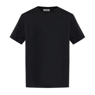 Jil Sander Homme, Tops, Noir, Taille: S T-shirt avec logo