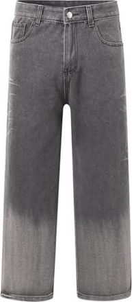 Generic Jean Homme Jeans Homme Jean Homme Regular Confortable Classique &Eacute;t&eacute; R&eacute;tro D&eacute;grad&eacute; Ample - Coupe Large Polyvalente, Tendance Saison Chaude avec Esprit 