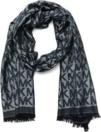 Michael Kors MK Charm Colorblocked Lws Scarf, Stylish Fashion Accessory for Cold Weather &Eacute;charpe, Midnight, Taille Unique Femme