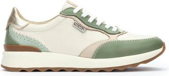Pikolinos Damen-Sneaker aus gr&uuml;nem Leder mit Schn&uuml;rung - Arrecife