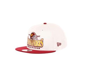 New Era Washington Commanders NFL White Original Teamcolour Helmet Red 9Fifty Snapback Cap - One-Size