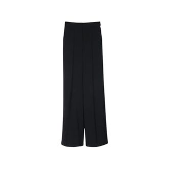 Elisabetta Franchi Pantaloni in cr&ecirc;pe leggero - - Trousers - Damen - Schwarzk - S