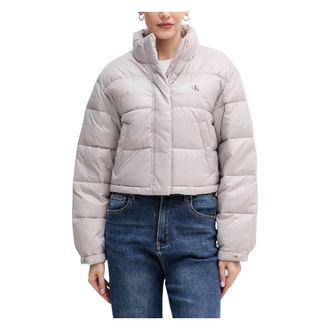 Calvin Klein Jeans Shine Crop Puffer Jacket - - Jackets - Damen - Lila - S