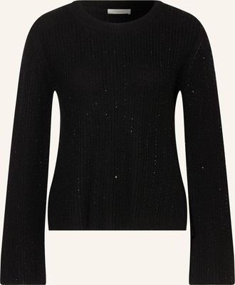 Lilienfels Lilienfels Pullover Aus Merinowolle Mit Schmucksteinen schwarz