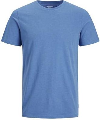 Jack & Jones Jjeorganic Melange Tee SS O-Neck Noos T-Shirt, Bleu français/détail : chiné, XS Hommes
