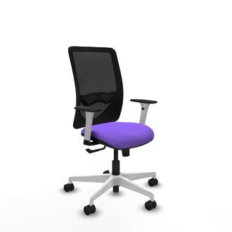 Piqueras y Crespo B&uuml;rostuhl Zulema mit wei&szlig;en und schwarzen Armlehnen, h&ouml;henverstellbare Lendenwirbelst&uuml;tze, ausgestattet mit Sincro 3 Positionen und Schneideschaum, Sc