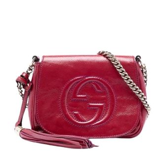 Gucci Sac bandouli&egrave;re vintage en cuir verni Pre-owned - Femme - Pre-owned - Rouge - Taille: ONE Size
