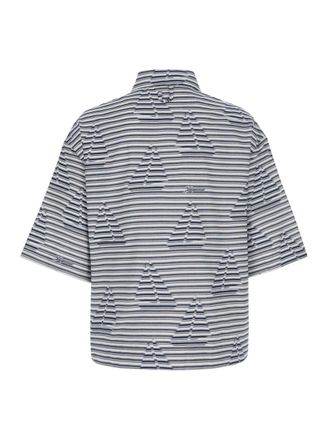 Jacquemus Mens Shirt Classic Collar Blue Cotton