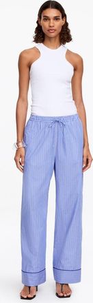 Arket Gestreifte Baumwollhose -Blau